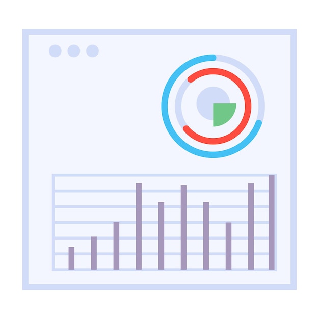 Premium Vector | Modern icon of data analysis in flat style Premium Vector | Modern icon of data analysis in flat style