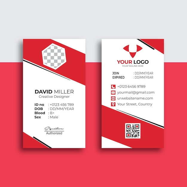 Premium Vector Modern Id Card Design