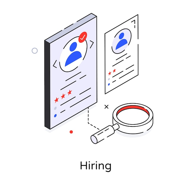 Premium Vector | Modern isometric icon design of hiring Premium Vector | Modern isometric icon design of hiring