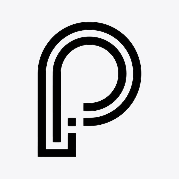 Premium Vector | Modern minimalist initial letter P logo Minimal shape ... Premium Vector | Modern minimalist initial letter P logo Minimal shape ...