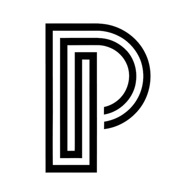 Premium Vector | Modern minimalist initial letter P logo Minimal shape ... Premium Vector | Modern minimalist initial letter P logo Minimal shape ...