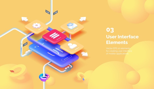 Free Vector | Isometric user experience elements Free Vector | Isometric user experience elements