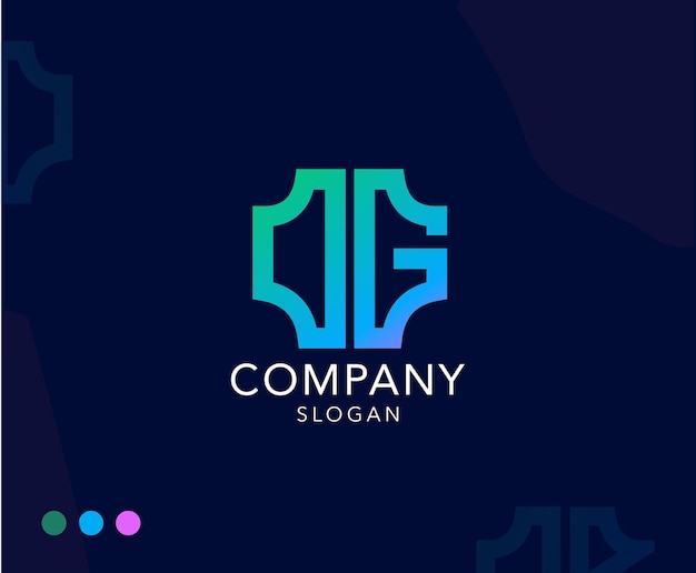 Premium Vector | Modern monogram initial letter dg logo template Premium Vector | Modern monogram initial letter dg logo template