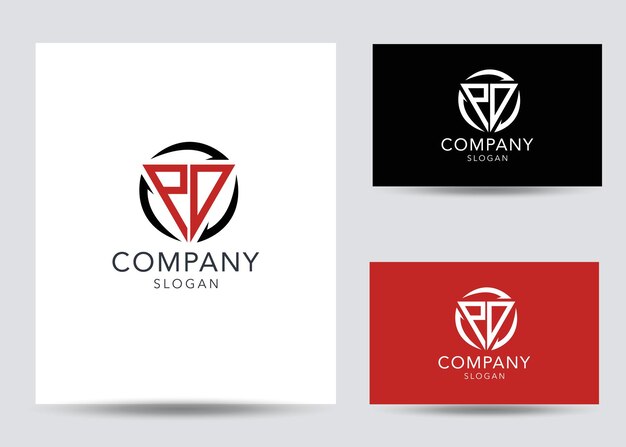 Premium Vector | Modern monogram initial letter pd logo template Premium Vector | Modern monogram initial letter pd logo template