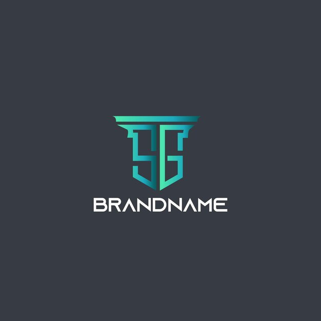 Premium Vector | Modern monogram initial letter sg logo template Premium Vector | Modern monogram initial letter sg logo template
