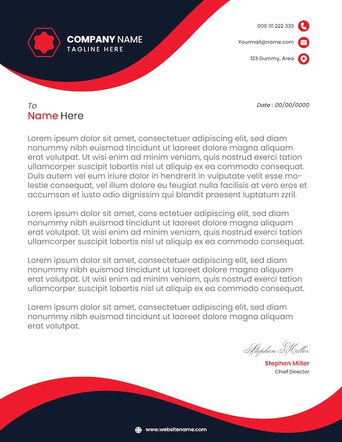 Premium Vector | Modern simple letterhead template Premium Vector | Modern simple letterhead template