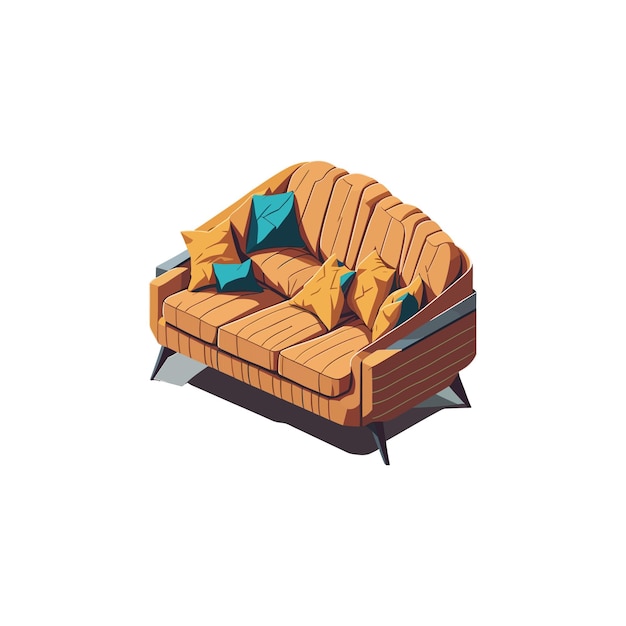 Premium Vector | Modern sofa vector isometric view Premium Vector | Modern sofa vector isometric view
