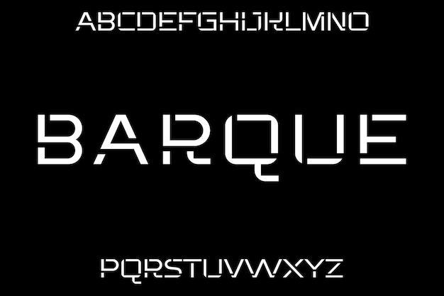 Premium Vector | Modern stencil display font vector Premium Vector | Modern stencil display font vector