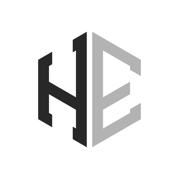 Premium Vector | Modern Unique Hexagon Letter HE Logo Design Template ... Premium Vector | Modern Unique Hexagon Letter HE Logo Design Template ...