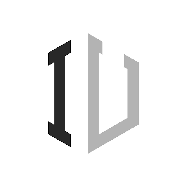 Premium Vector | Modern Unique Hexagon Letter IU Logo Design Template ... Premium Vector | Modern Unique Hexagon Letter IU Logo Design Template ...