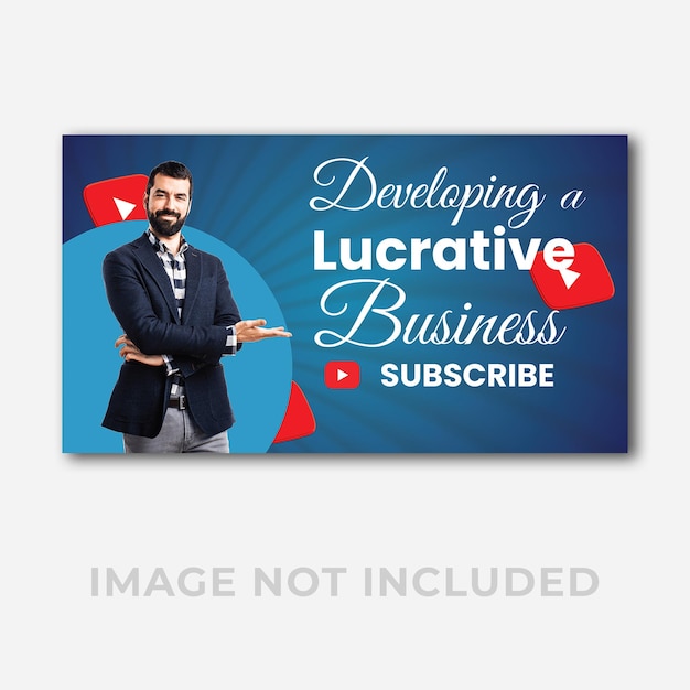 Premium Vector Modern Vector Business Youtube Thumbnail Design Template