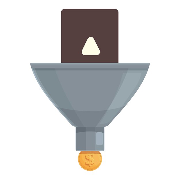 Premium Vector | Money funnel icon cartoon vector Monetize streaming ... Premium Vector | Money funnel icon cartoon vector Monetize streaming ...