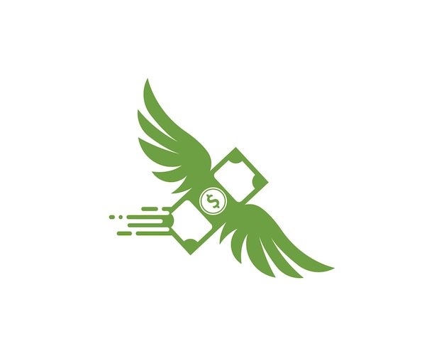 Premium Vector | Money wings logo icon vector illustration Premium Vector | Money wings logo icon vector illustration