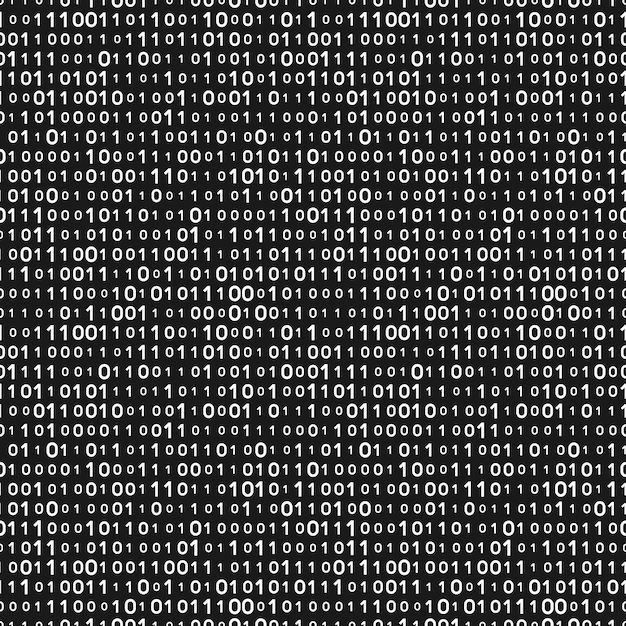 Premium Vector | Monochrome binary code seamless pattern Premium Vector | Monochrome binary code seamless pattern
