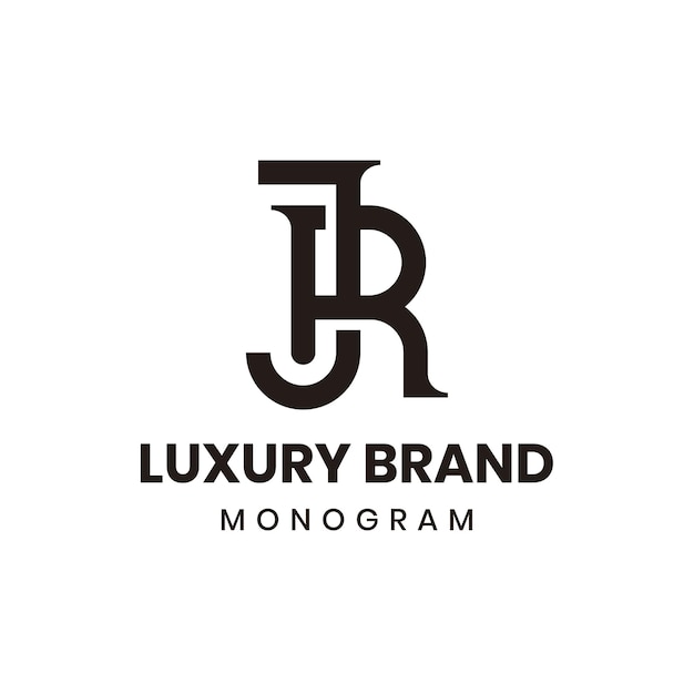 Monogram Logo Design Concept Vector. Initiële JR RJ Letter Mark Symbol ... Monogram Logo Design Concept Vector. Initiële JR RJ Letter Mark Symbol ...