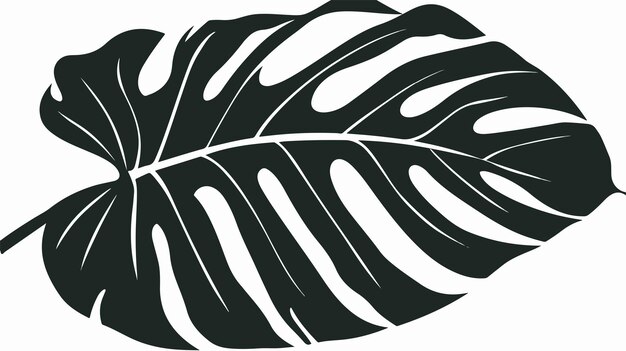 Monstera Leaf Green Black Silhouette Vector Icon Draw | Premium AI ... Monstera Leaf Green Black Silhouette Vector Icon Draw | Premium AI ...