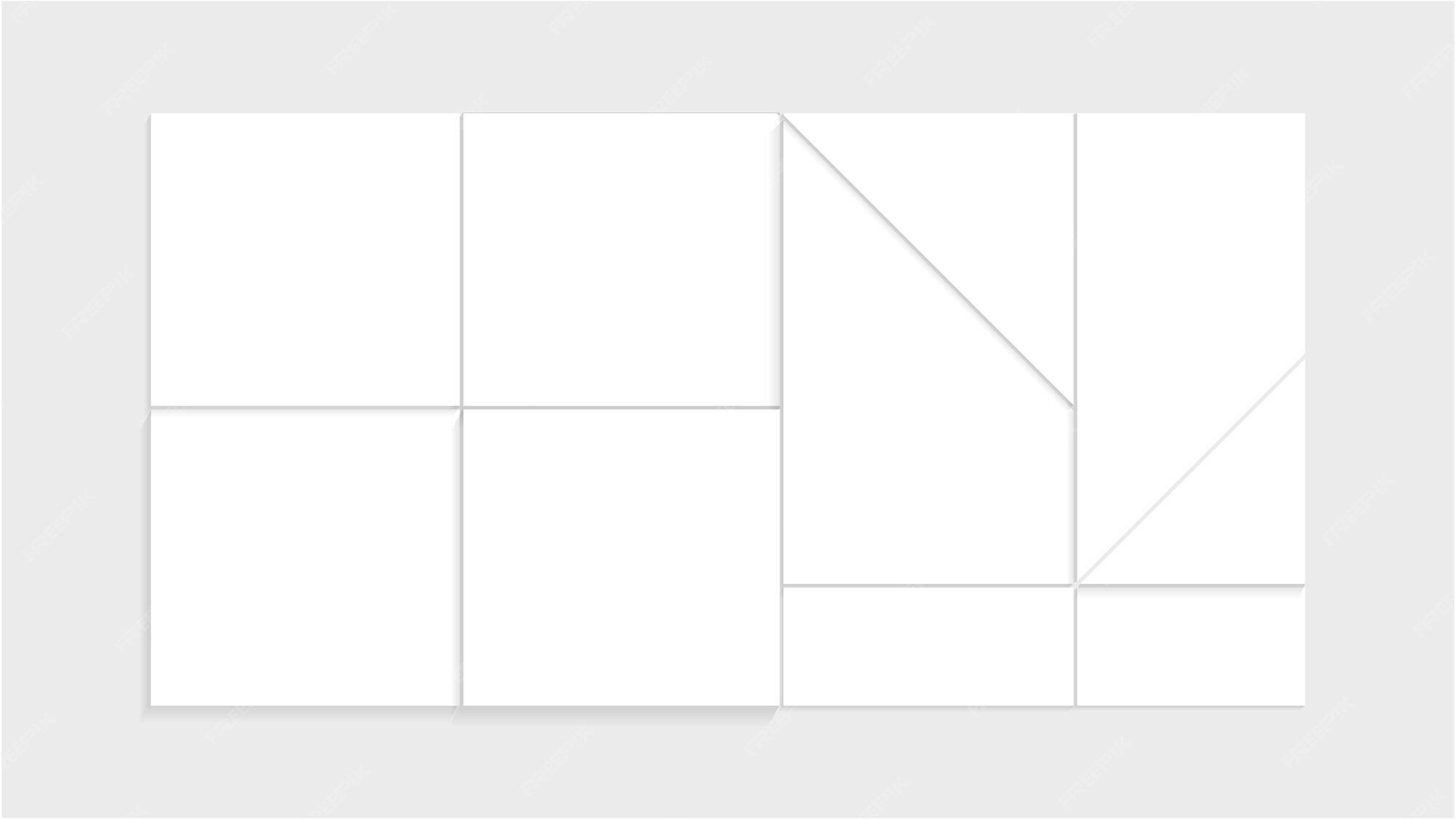 Premium Vector Moodboard Template 8 Photo Collage Grid Vector Mood
