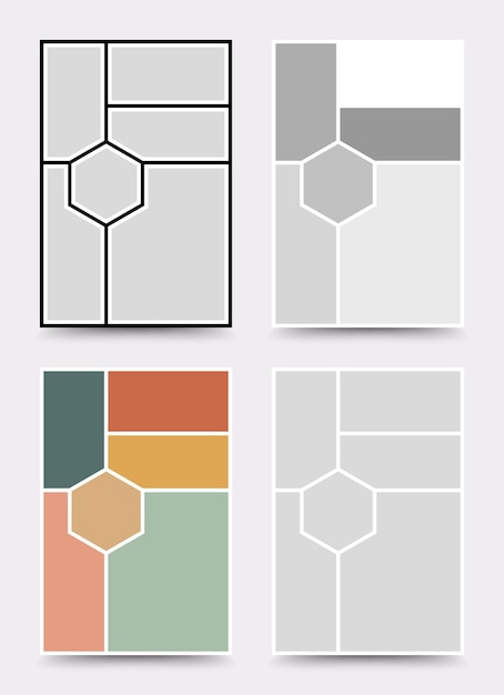 Premium Vector Moodboard Template Photo Collage Layout Minimalist