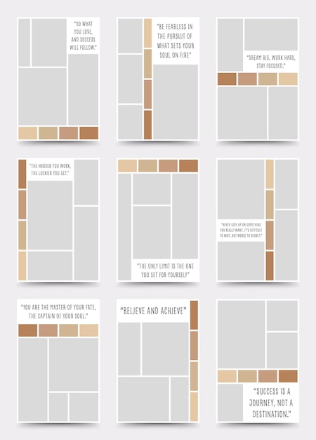 Premium Vector Moodboard Template Photo Collage Layout Minimalist