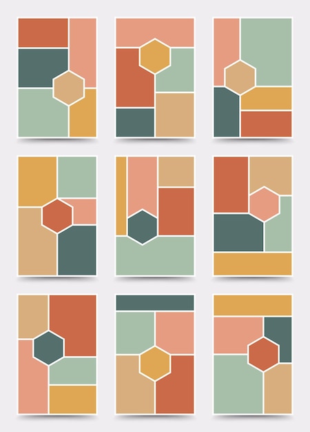 Premium Vector Moodboard Template Photo Collage Layout Minimalist