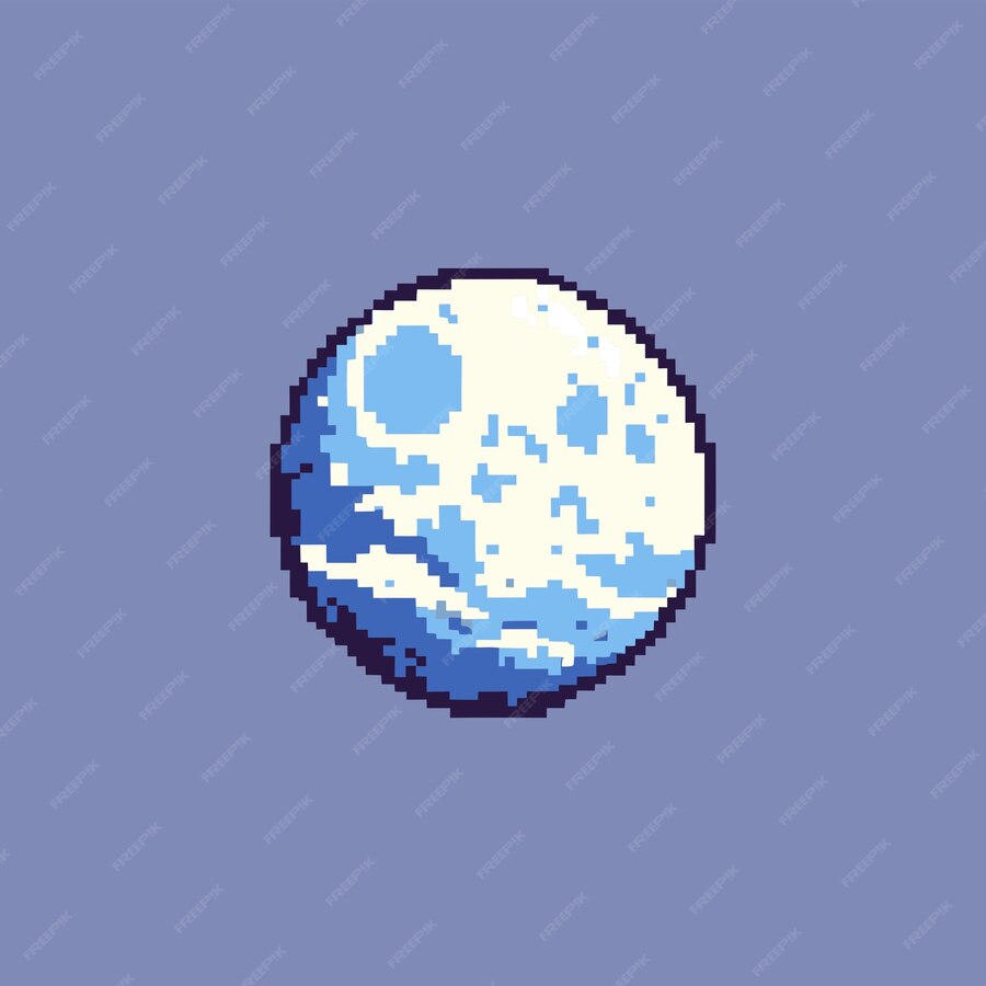 Premium Vector Moon In Pixel Art Vector Illustration 8 Bit Retro Game Pixelated