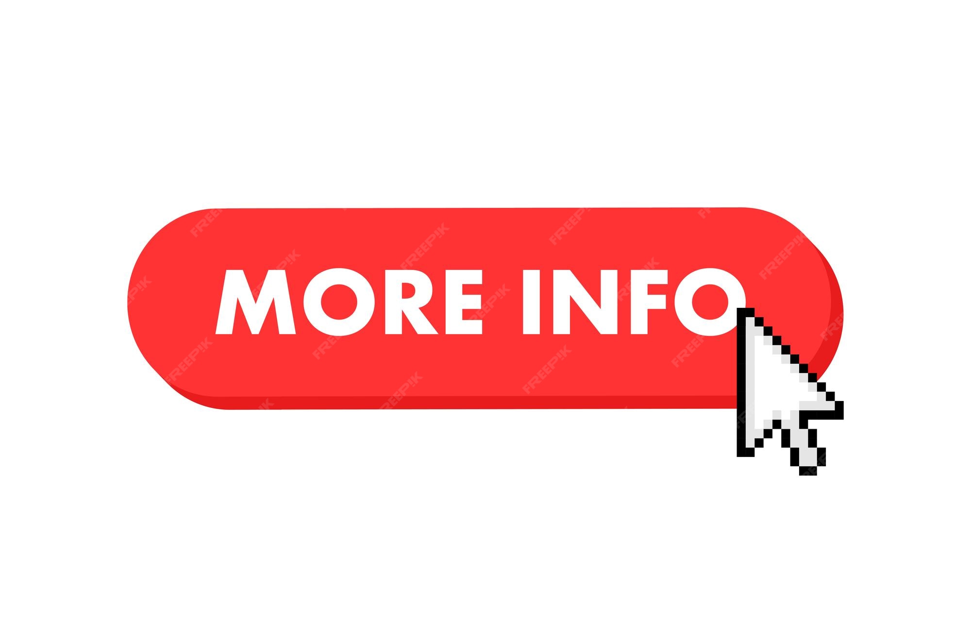 Premium Vector | More info button with cursor pointer click vector web button