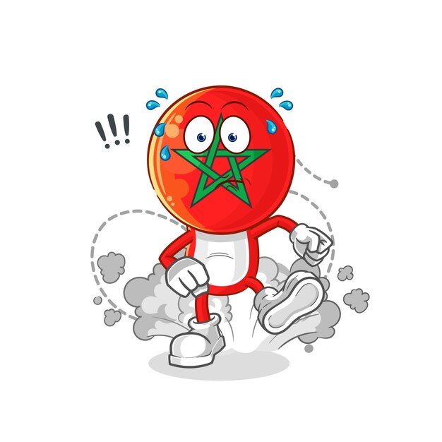 Premium Vector | Morocco running illustration character vector Premium Vector | Morocco running illustration character vector