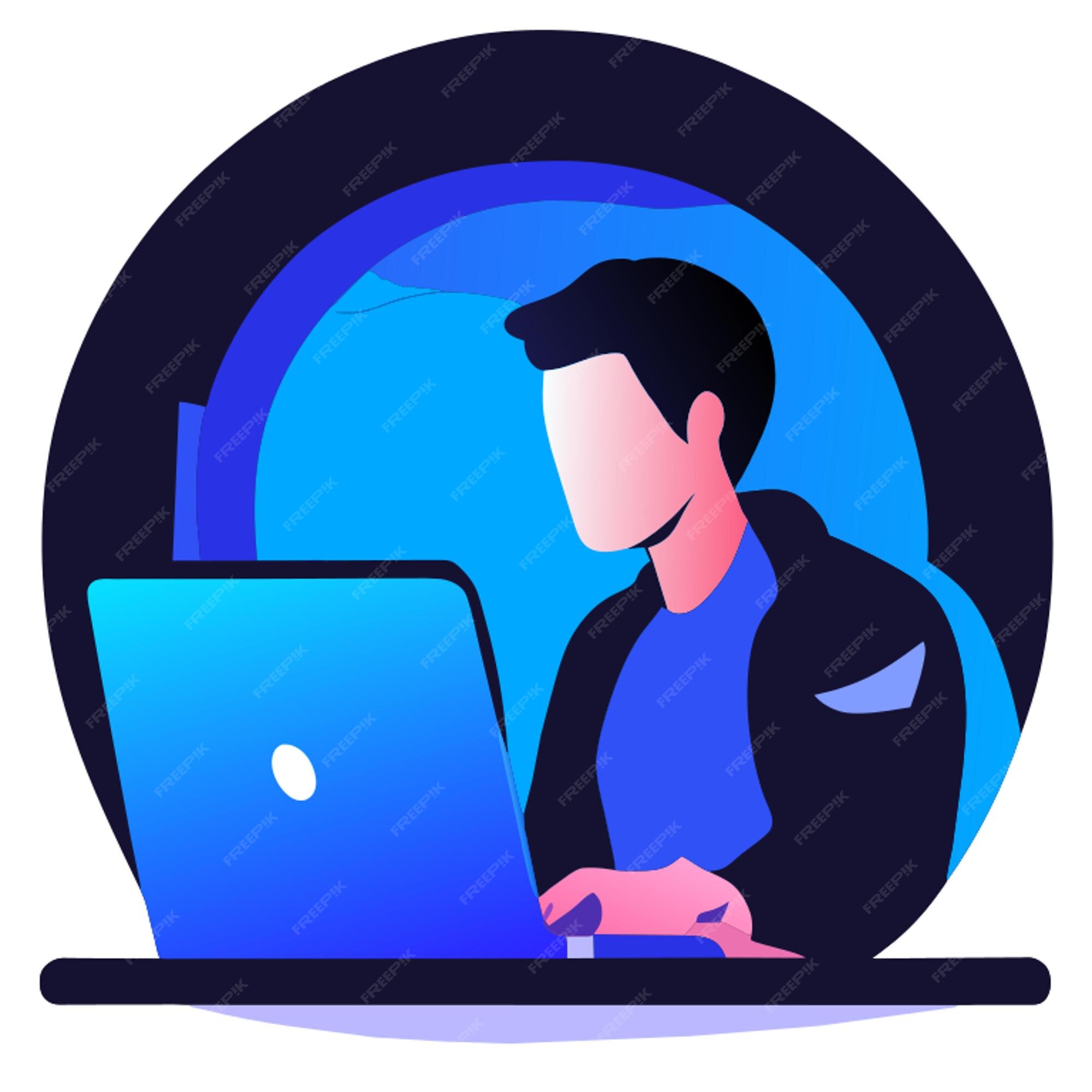 The most important coder programmer vector illustration | Premium AI ...