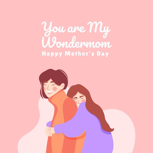 Premium Vector Mothers Day Greeting Card Template
