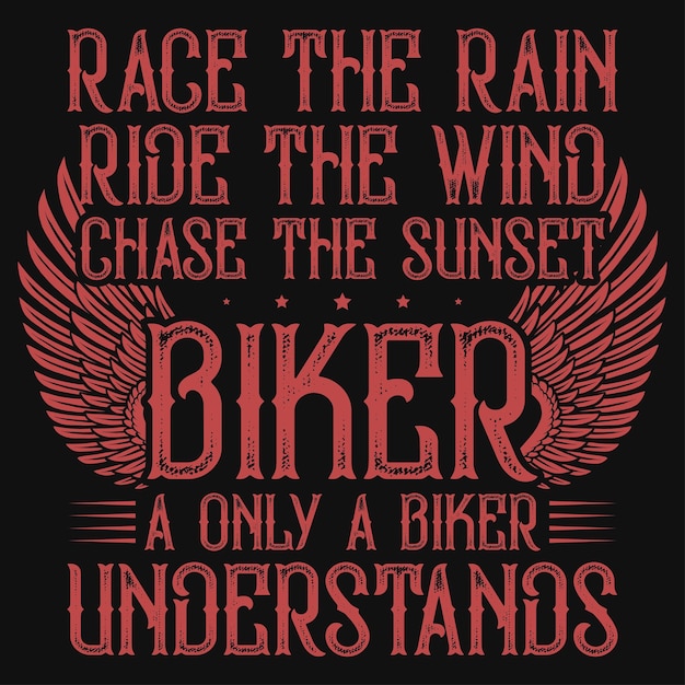 Premium Vector Motorcycle Riding Typography Tshirt Design