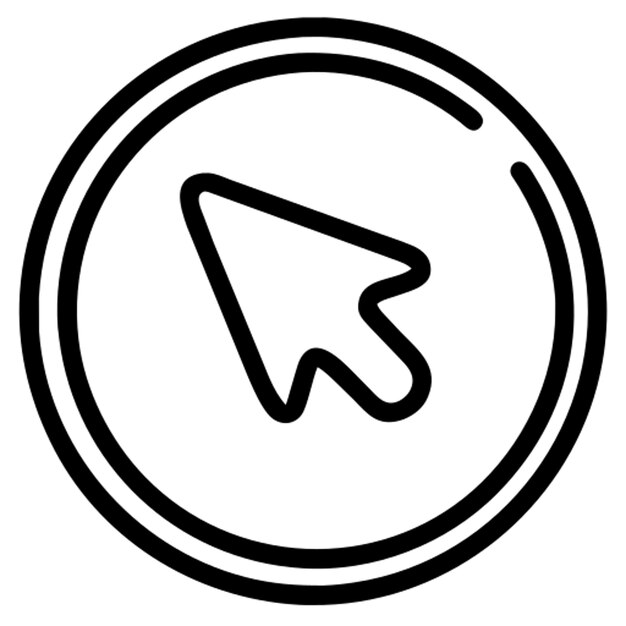 Premium Vector | Mouse pointer icon outline Premium Vector | Mouse pointer icon outline