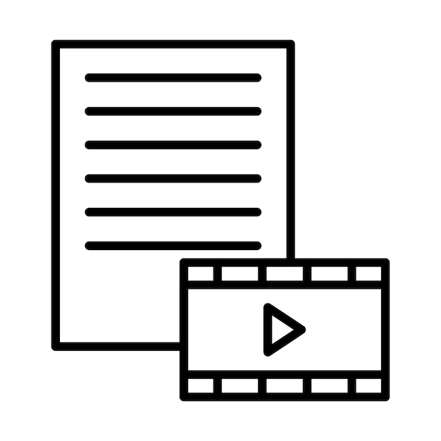 Premium Vector | Movie script icon in line Premium Vector | Movie script icon in line