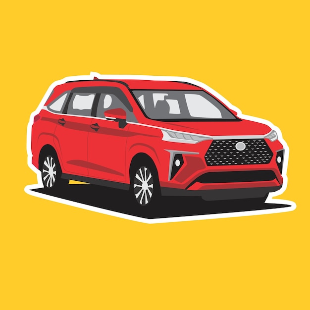 Premium Vector | Mpv car premium cartoon ilustration Premium Vector | Mpv car premium cartoon ilustration