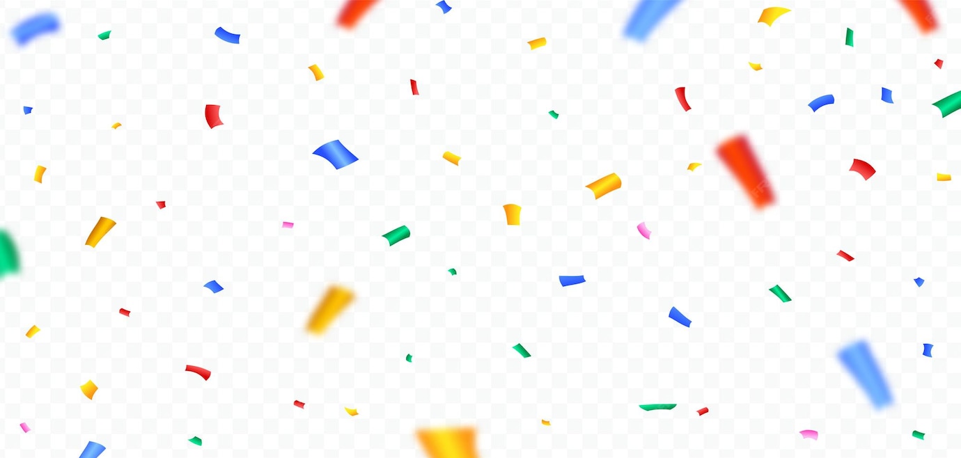 Premium Vector | Multicolor confetti falling on a transparent ... Premium Vector | Multicolor confetti falling on a transparent ...