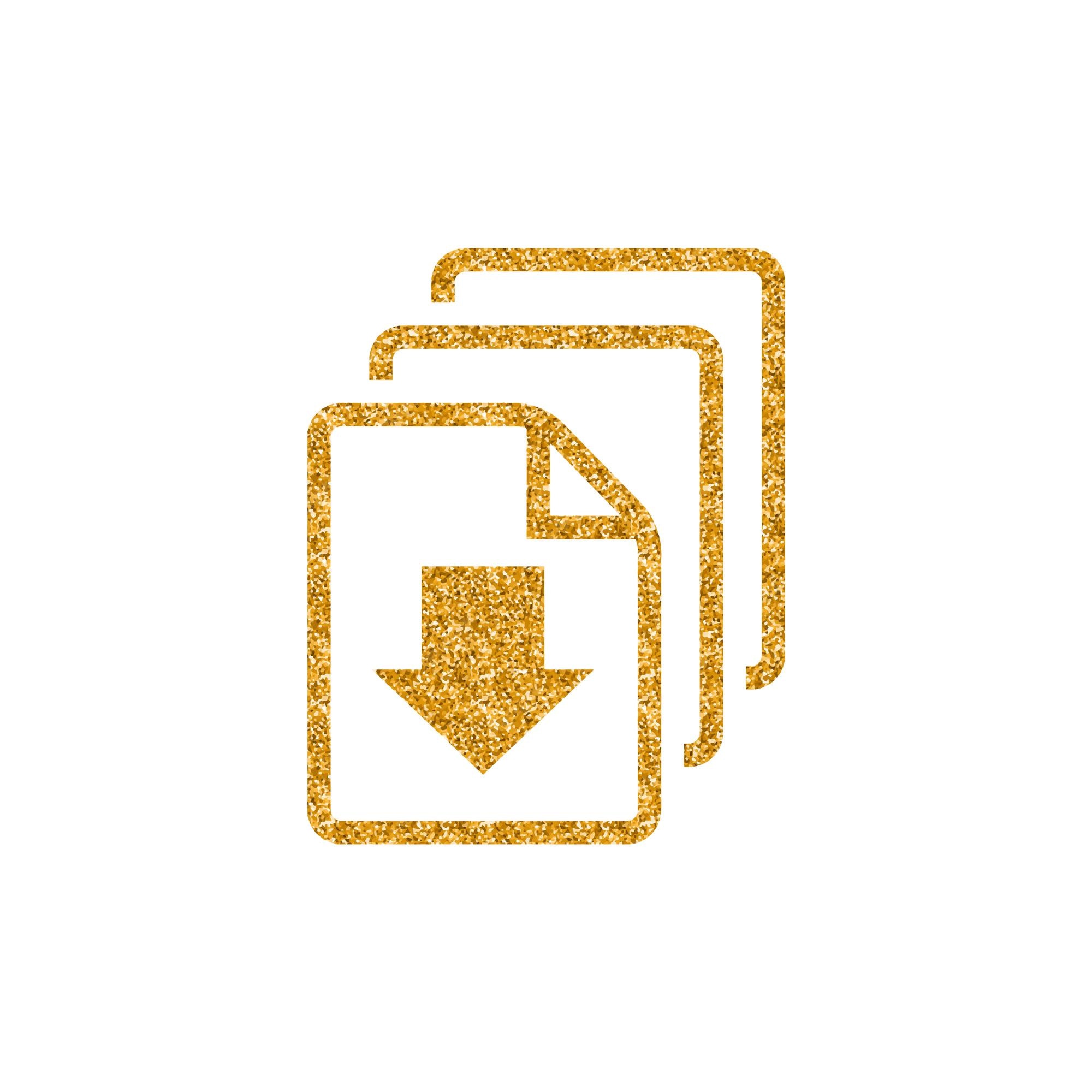 Premium Vector | Multiple download arrow icon gold glitter texture ... Premium Vector | Multiple download arrow icon gold glitter texture ...