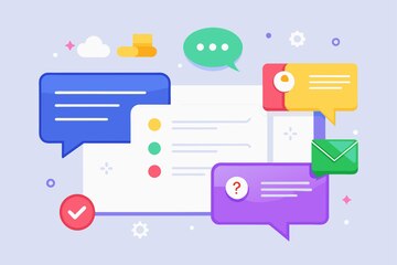 Premium Vector | Multiple speech bubbles with check marks inside ...