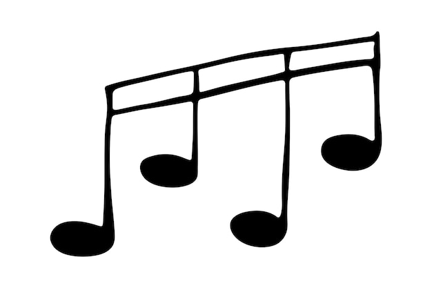 Premium Vector Music Note Doodle Hand Drawn Musical Symbol Single