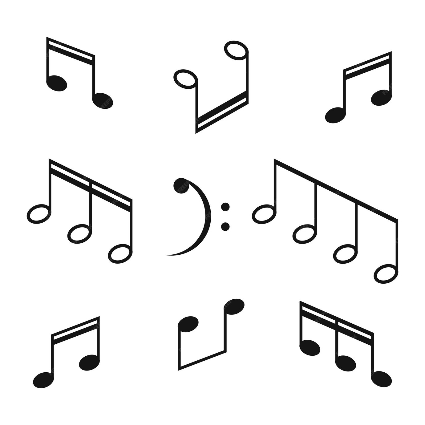 Premium Vector | Musical design elementmusic notessymbolsvector ... Premium Vector | Musical design elementmusic notessymbolsvector ...