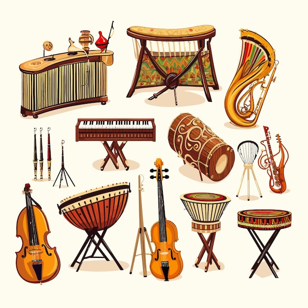 Premium Vector | Musical_instruments_set Premium Vector | Musical_instruments_set