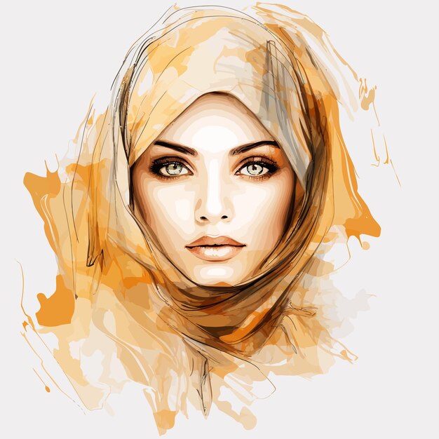 Premium Vector | Muslim girl illustration Premium Vector | Muslim girl illustration