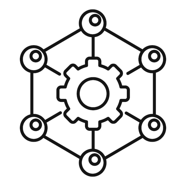Premium Vector | Nanotechnology gear structure icon outline ... Premium Vector | Nanotechnology gear structure icon outline ...
