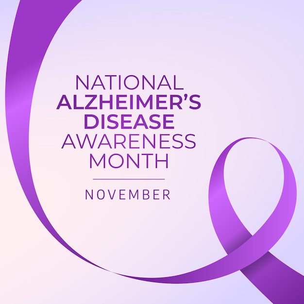 Premium Vector National Alzheimers Disease Awareness Month Design
