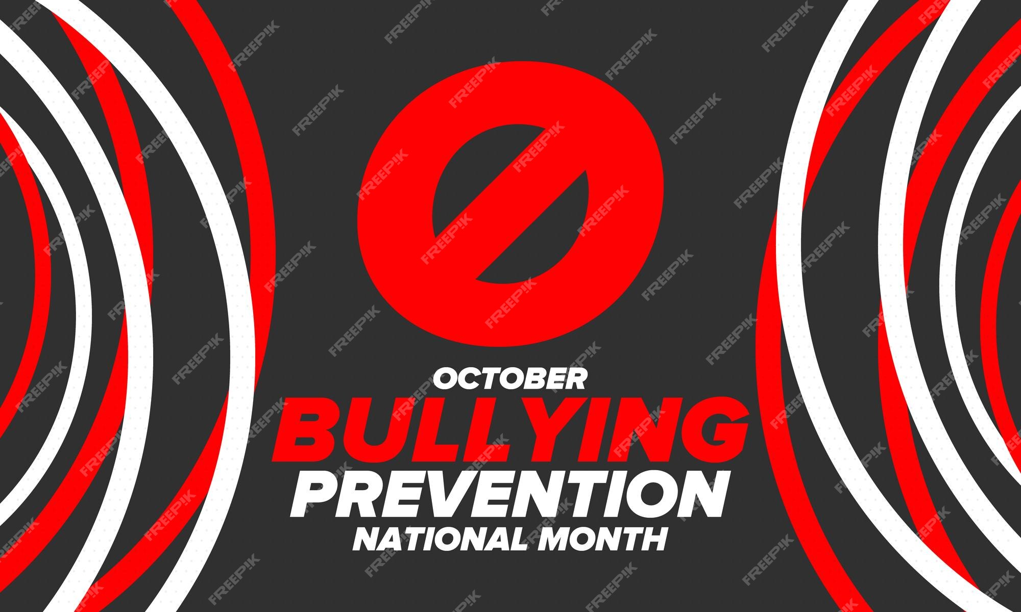 Premium Vector National Bullying Prevention Month Stop Bullying Keep