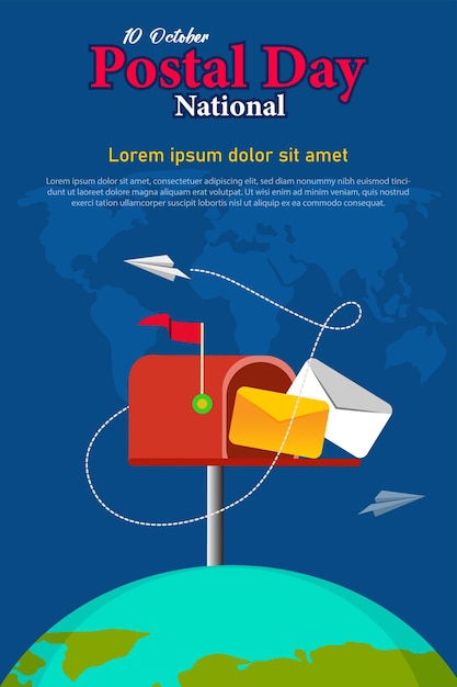 Premium Vector | National post day Premium Vector | National post day