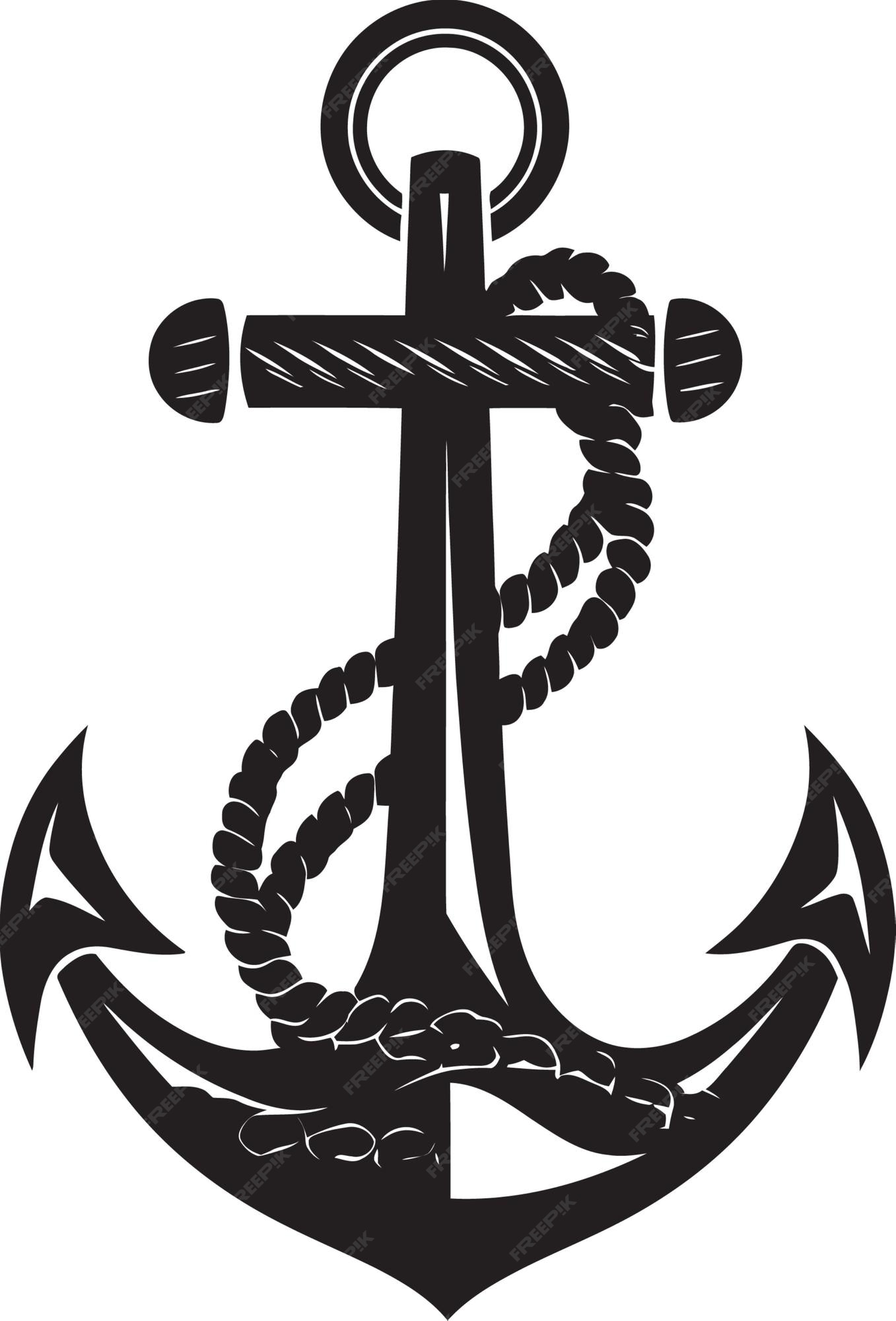 Premium Vector | Nautical Navigator Emblem Ship Anchor with Rope Vector ... Premium Vector | Nautical Navigator Emblem Ship Anchor with Rope Vector ...