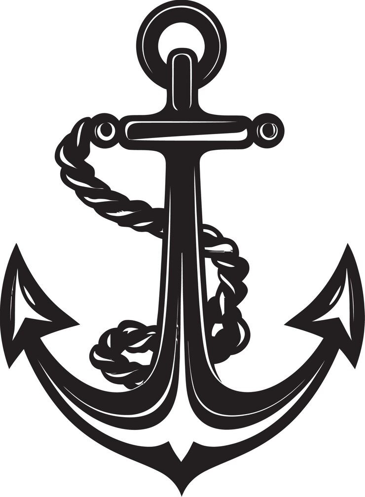 Nautical Navigator Symbol Anchor and Rope Vector Emblem Seafaring ... Nautical Navigator Symbol Anchor and Rope Vector Emblem Seafaring ...