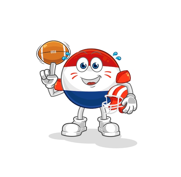 Premium Vector | Netherlands playing rugby character cartoon mascot vector Premium Vector | Netherlands playing rugby character cartoon mascot vector
