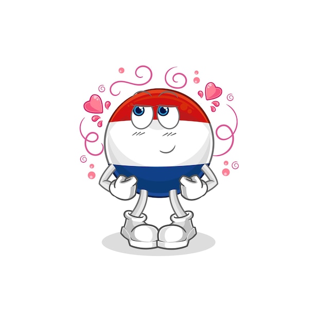 Premium Vector | Netherlands shy vector cartoon character Premium Vector | Netherlands shy vector cartoon character