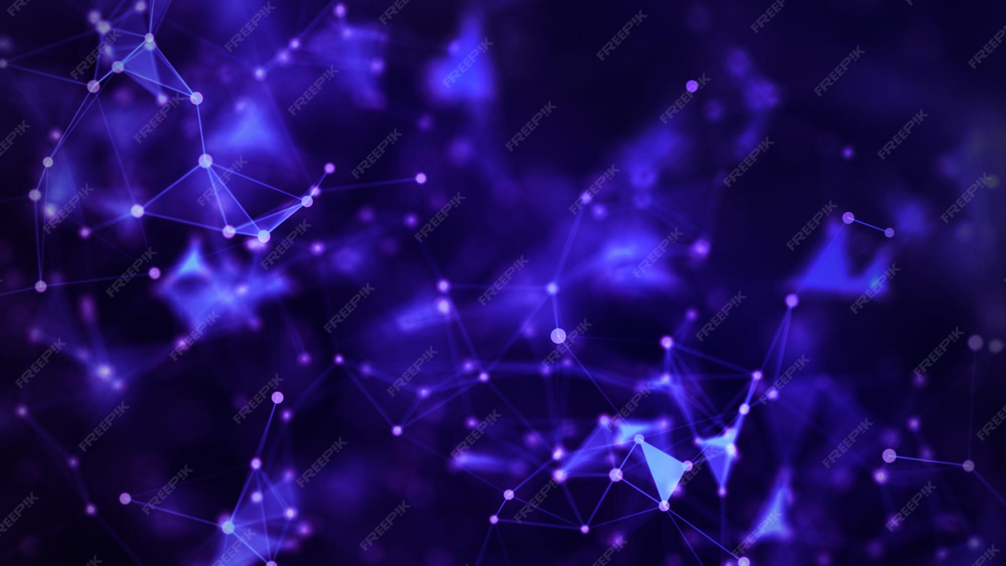 Premium Vector Network Connection Structure Abstract Background With Moving Dots And Lines
