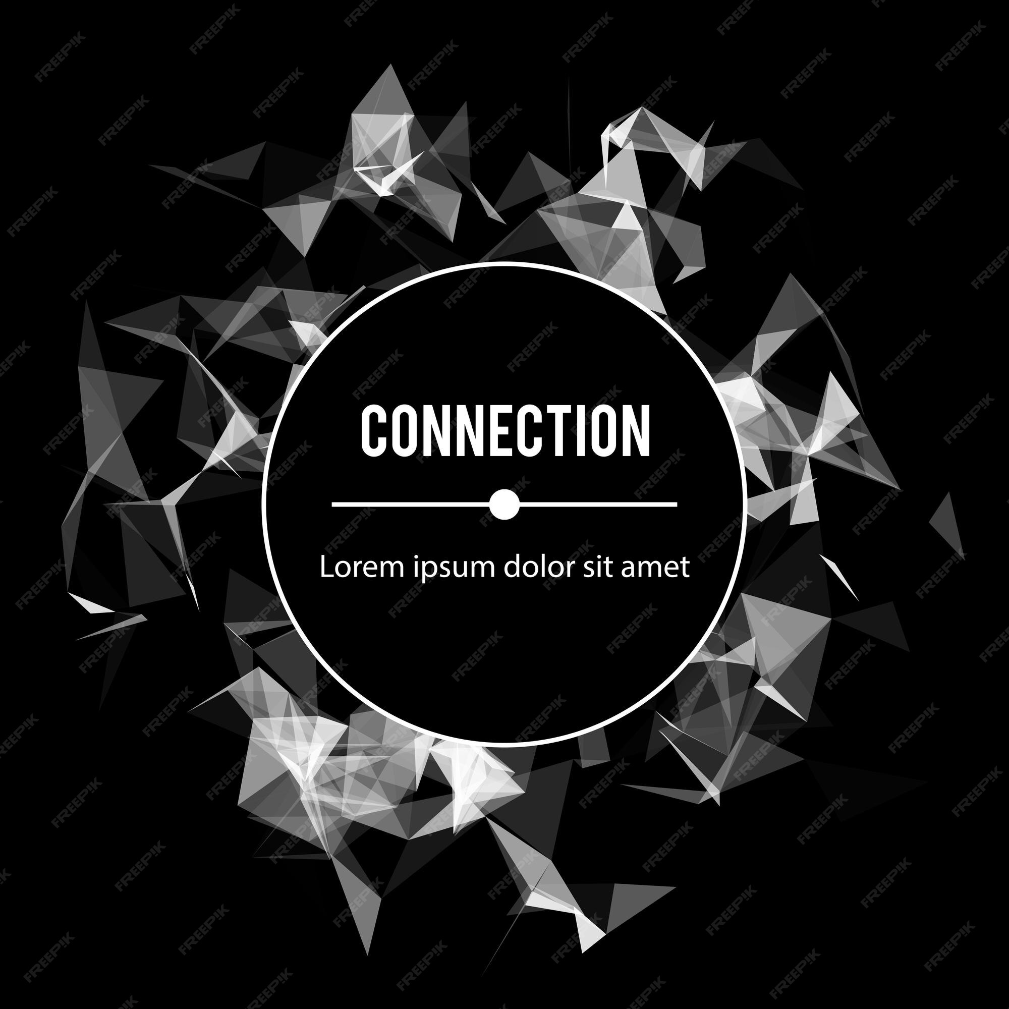 Premium Vector Network Connection Structure With Place For Text Abstract Background With